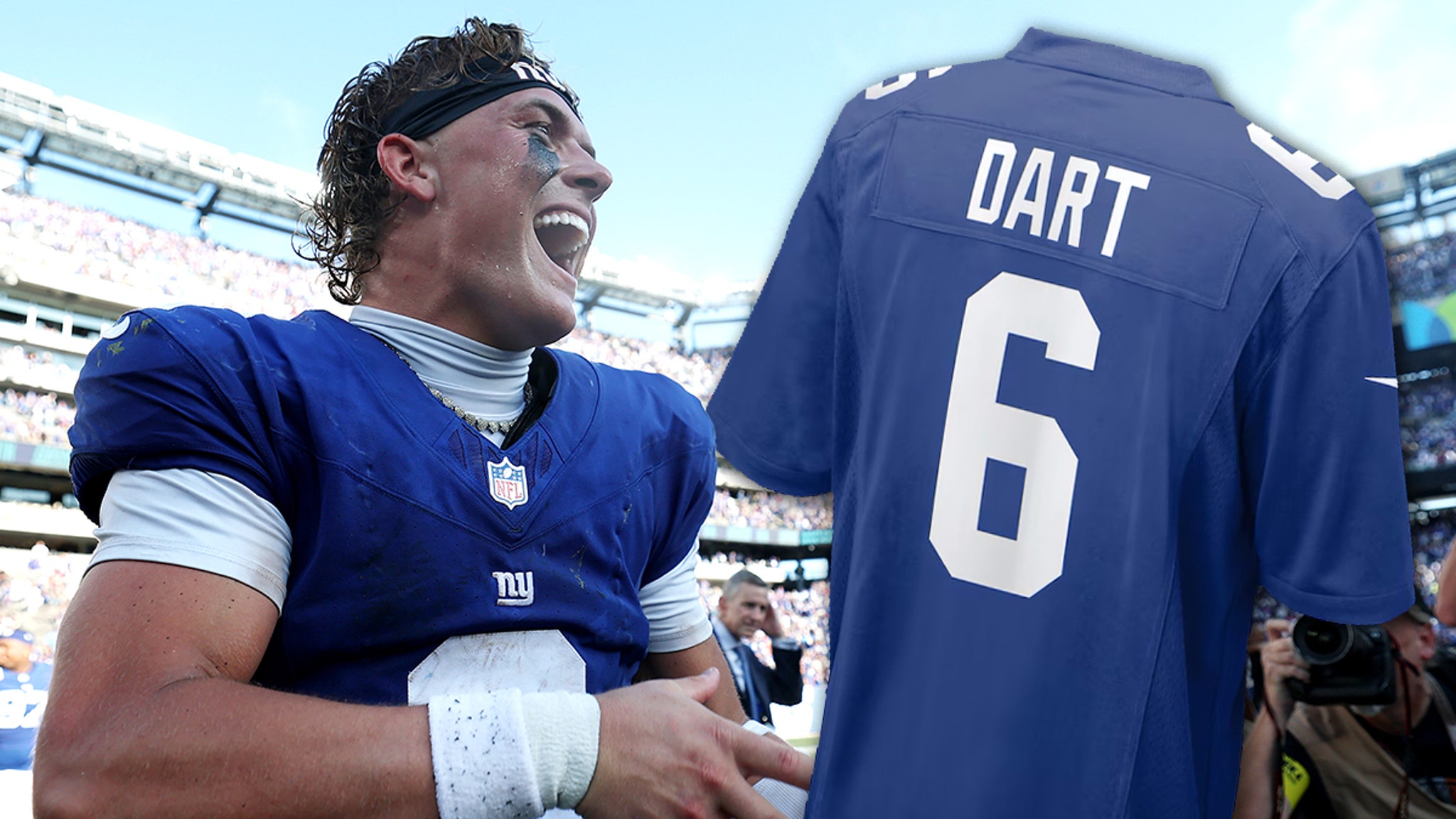Jaxson Dart Jersey Sales Skyrocket After Giants Debut, Best-Selling NFL ...