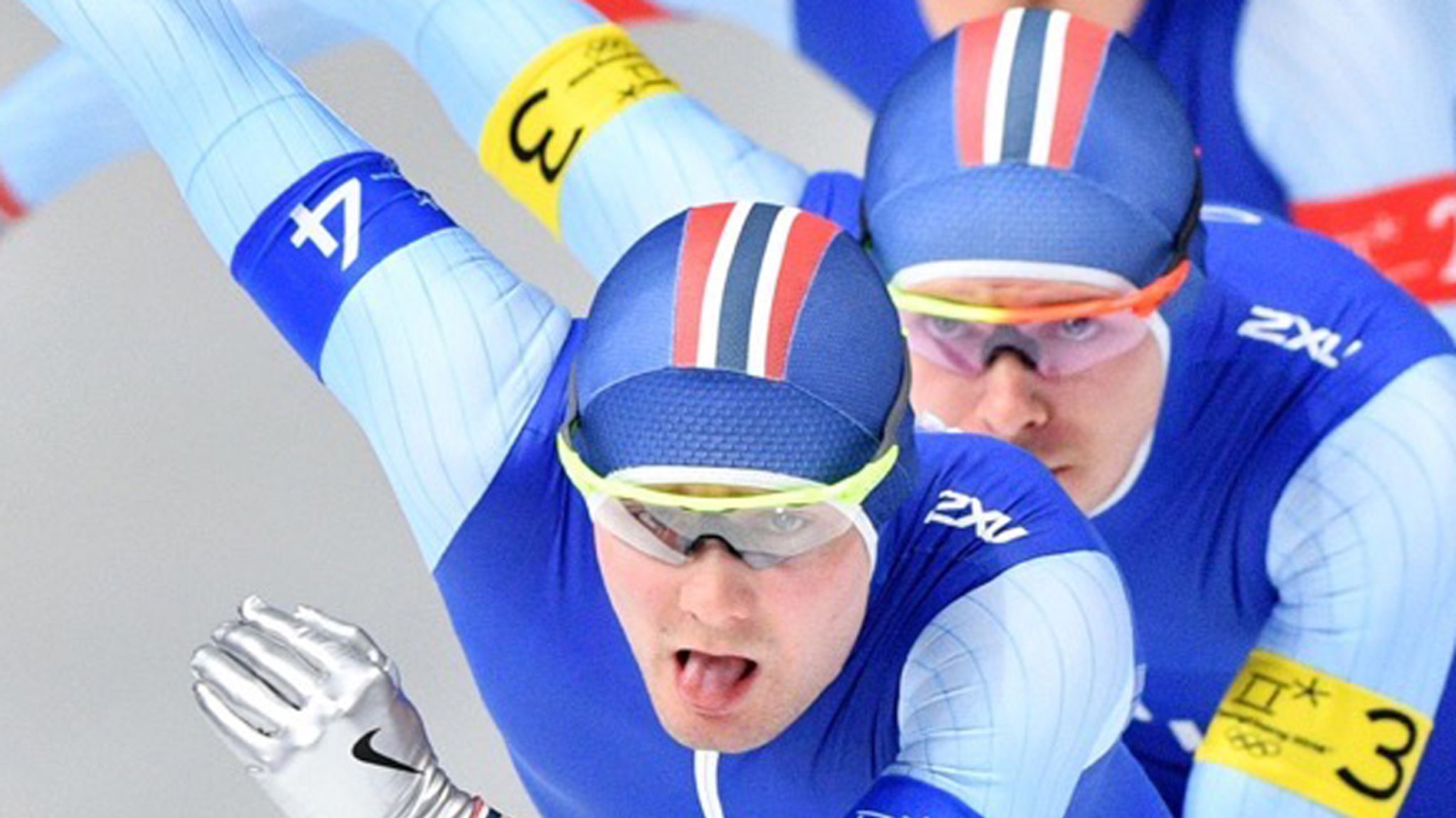 Olympic Speed Skating Funny Faces