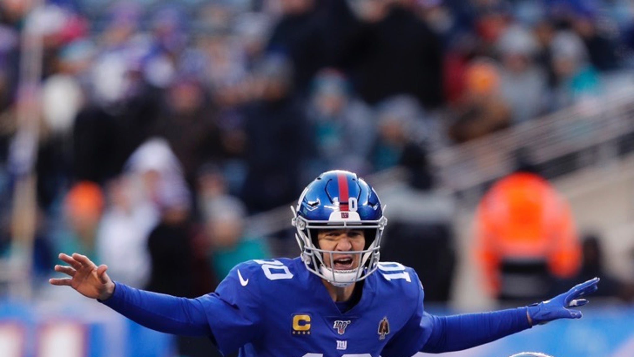 Eli Manning On The Field