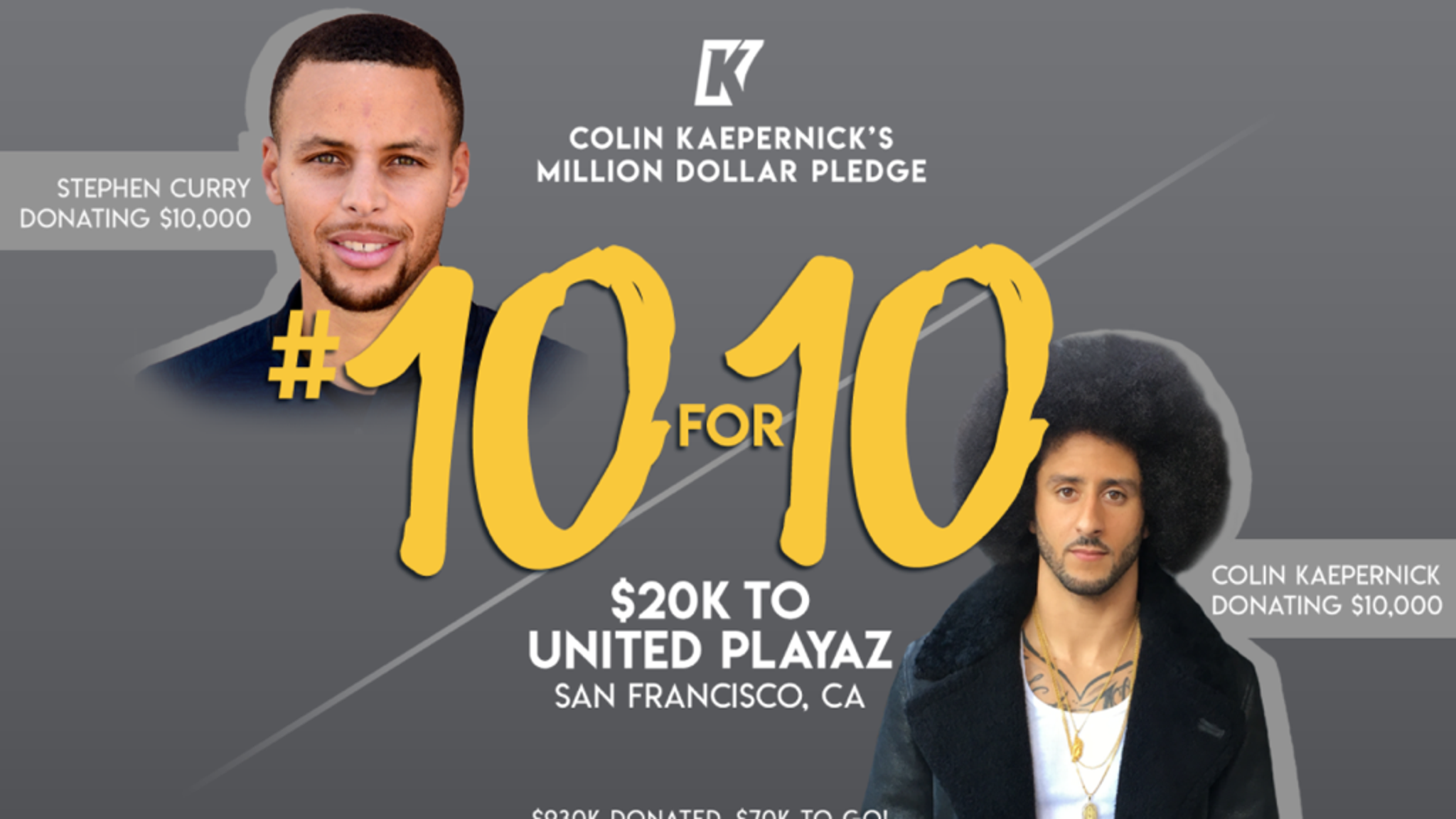 Colin Kaepernick's 10 For 10 Pledge Flyers