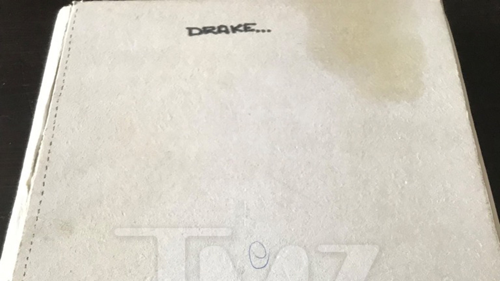 Drake's Lyrics Notebook -- For Sale!