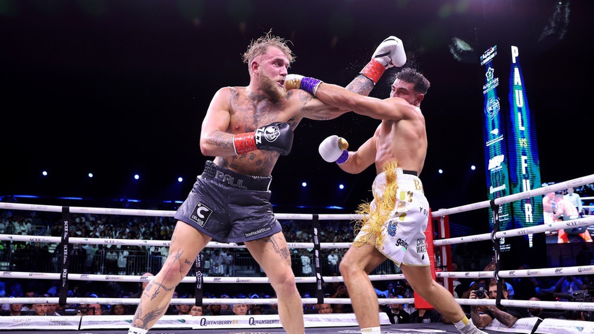 Jake Paul vs Tommy Fury Best Fight Shots