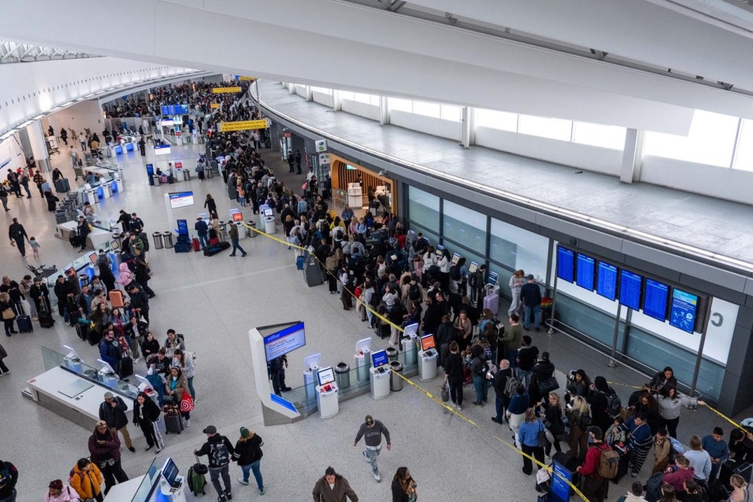 Long Lines At TSA In Airports During Partial Government Shutdown