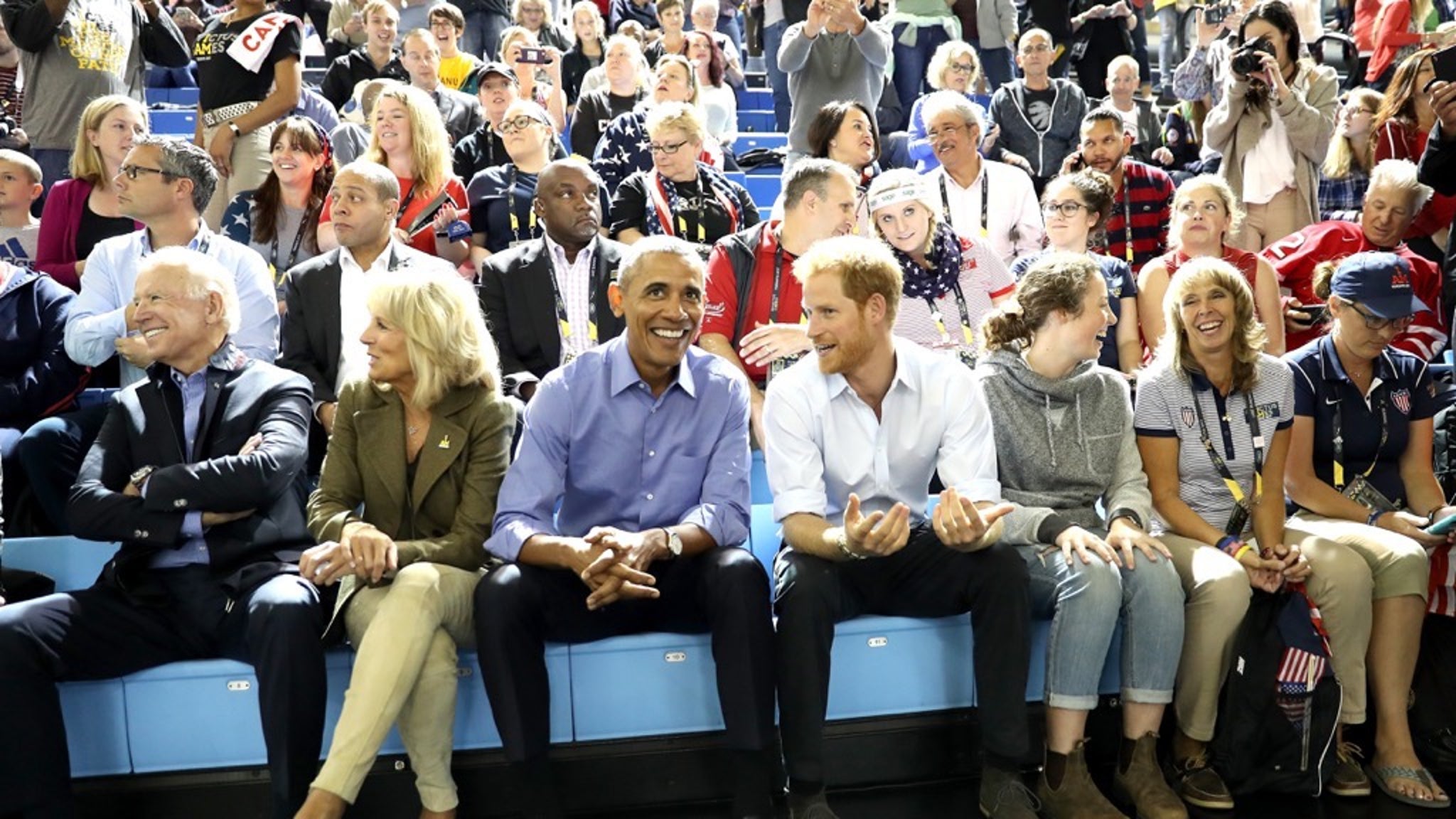 Barack Obama and Prince Harry Courtside at Invictus Games