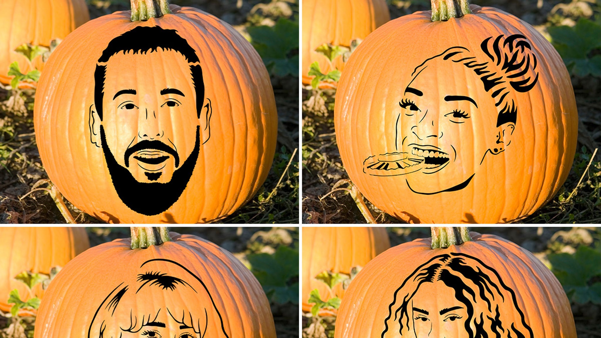 TMZ s Celebrity Pumpkin Stencils Cut It Out 