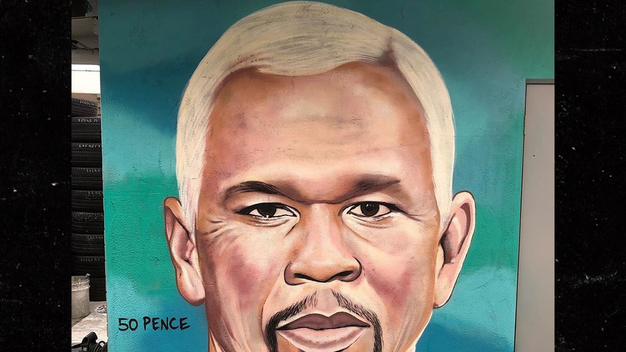50 Cent Painted To Look Like Vice President Mike Pence 50 Cent Painted To Look Like Vice President Mike Pence