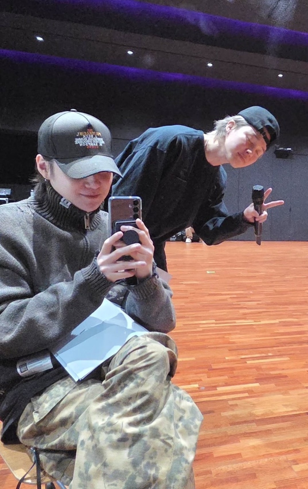 BTS Members Share Practice Room Pics