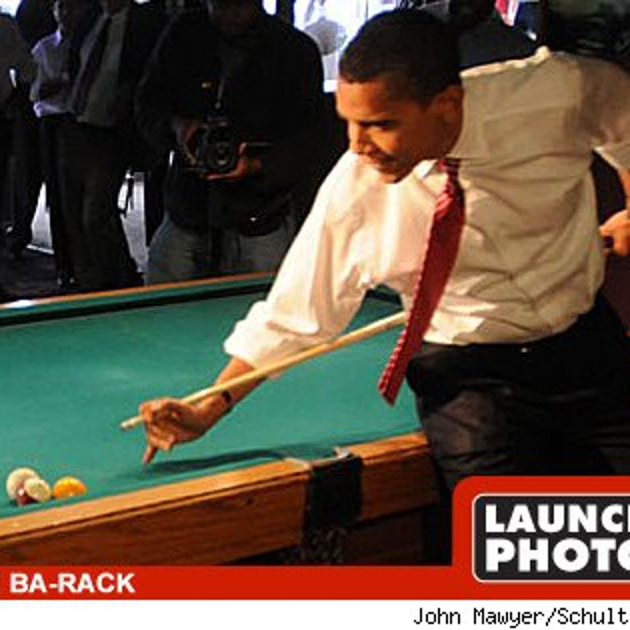 Obama Playing Pool